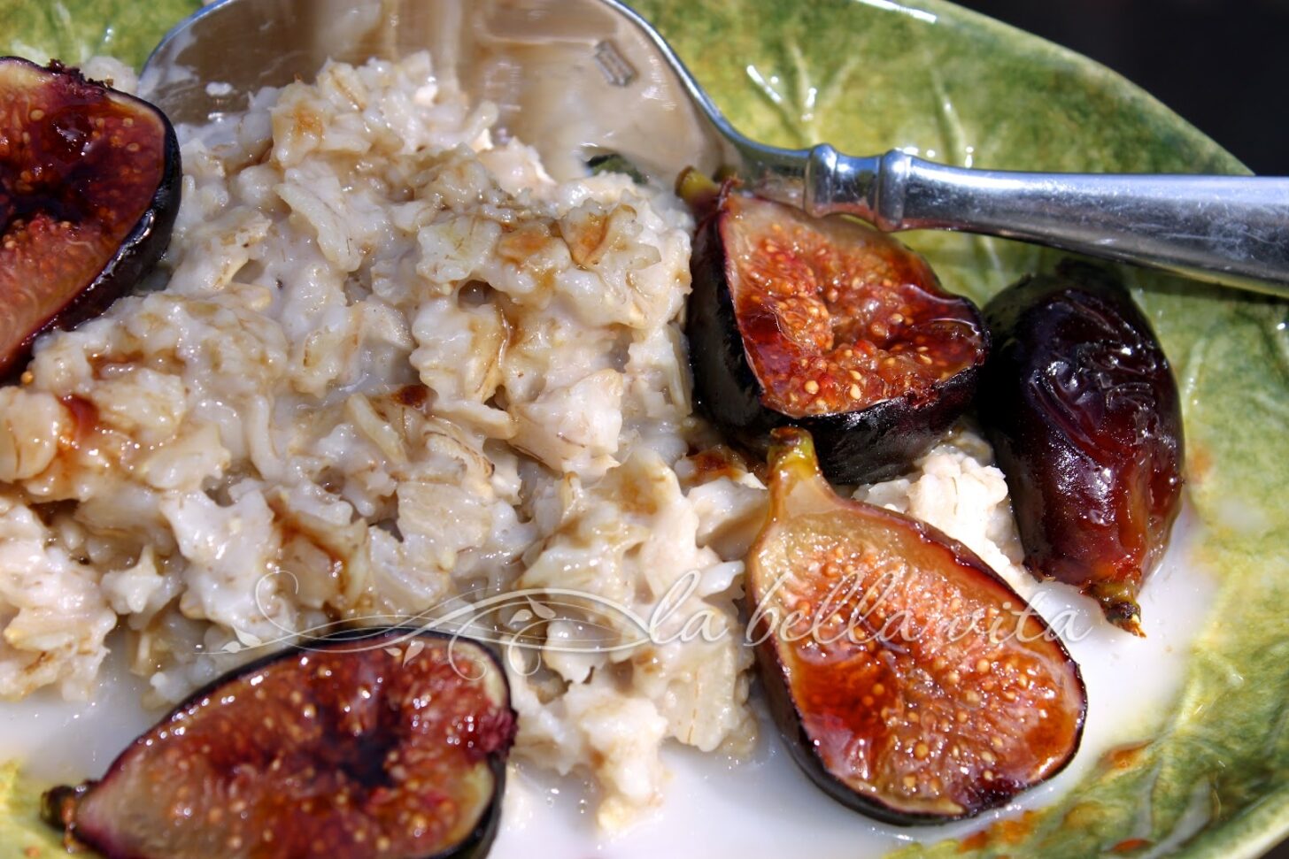 Brown Sugar Roasted Figs Oatmeal | La Bella Vita Cucina