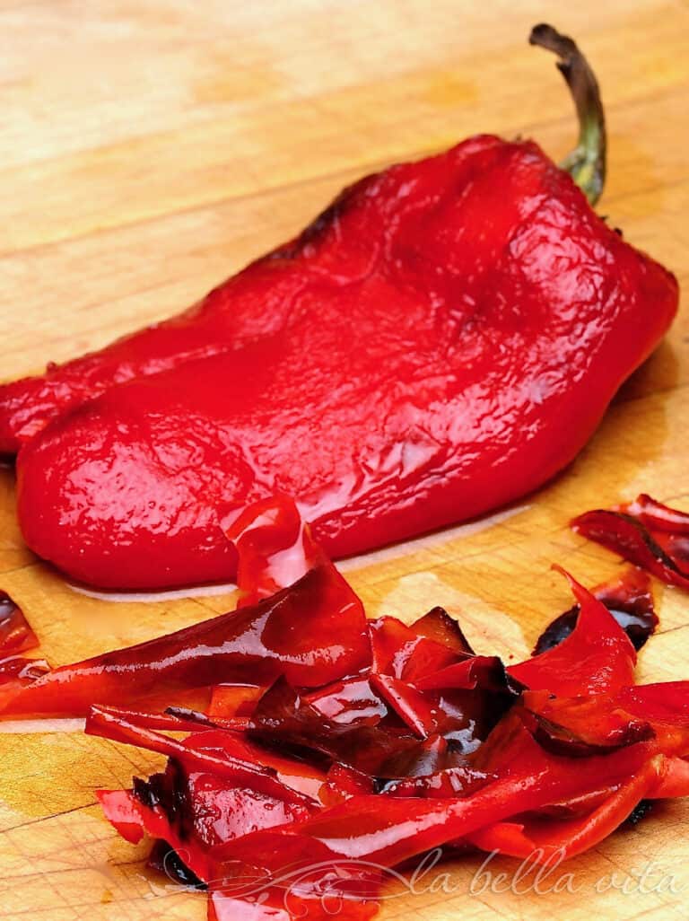 How To Roast and Freeze Red Peppers | La Bella Vita Cucina