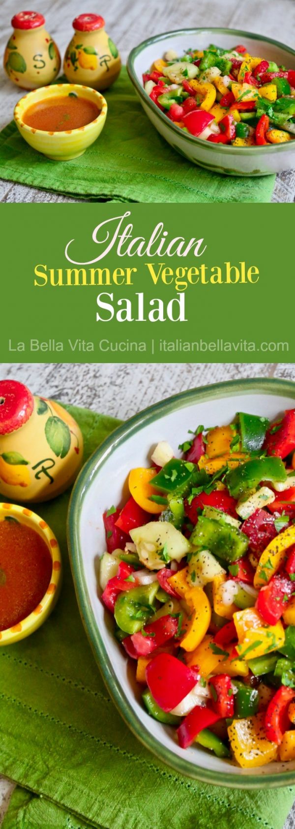 Italian Summer Vegetable Salad | La Bella Vita Cucina