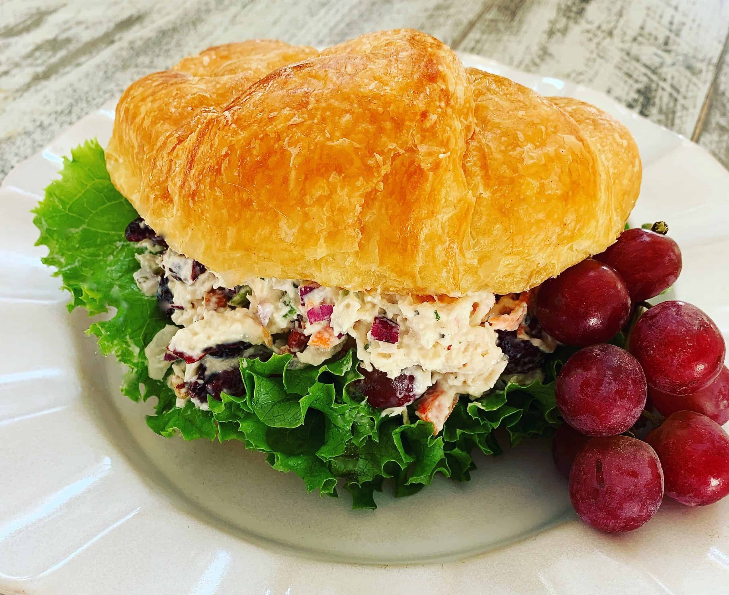 Chicken Salad Sandwich With Grapes