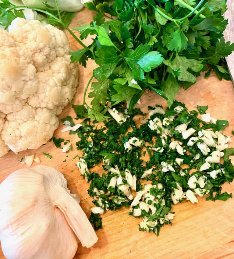 Roasted Cauliflower with Italian Cheese and Herbs | La Bella Vita Cucina