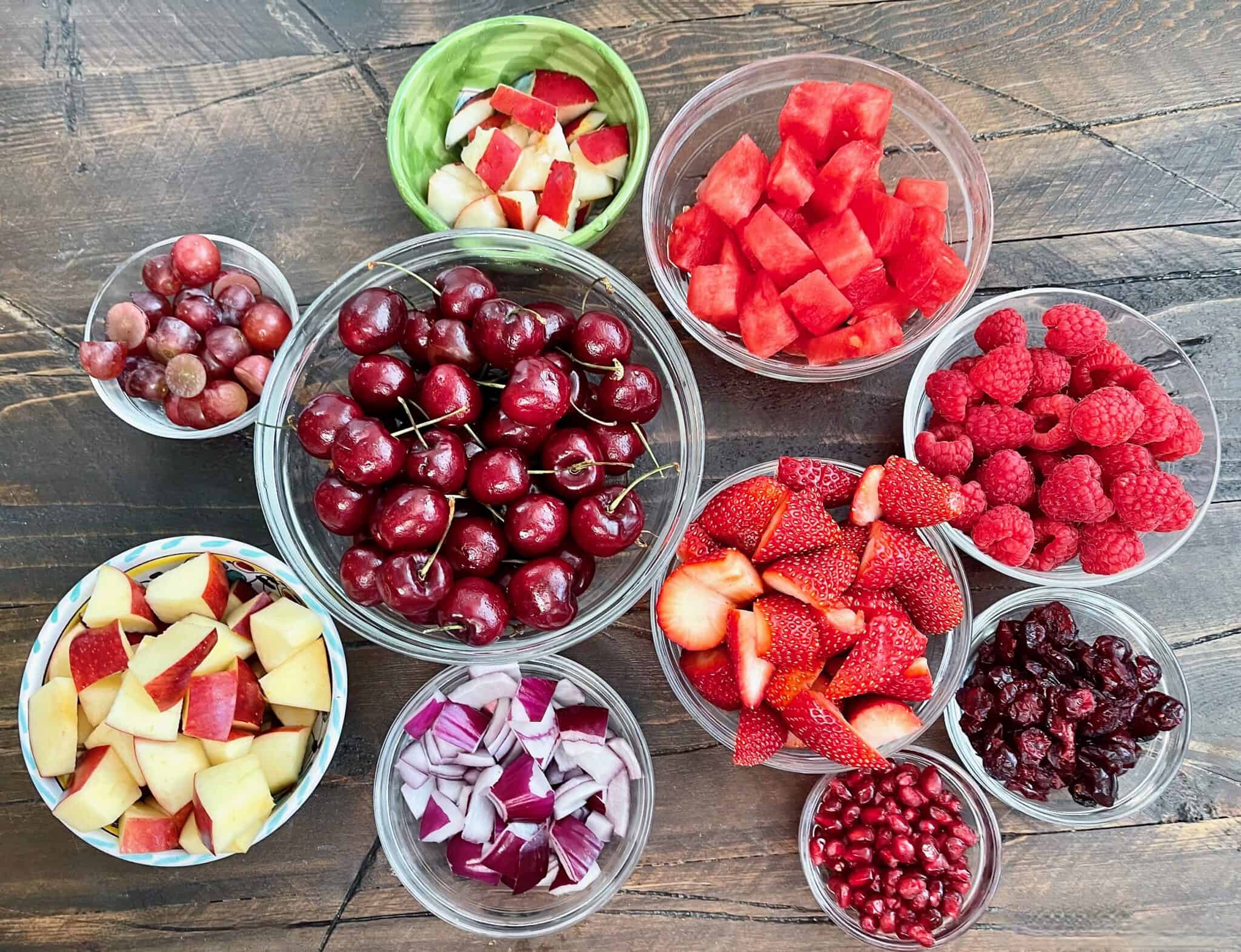Red Winter Fruit Salad with Lemon Cream – Light and Healthy | La Bella ...