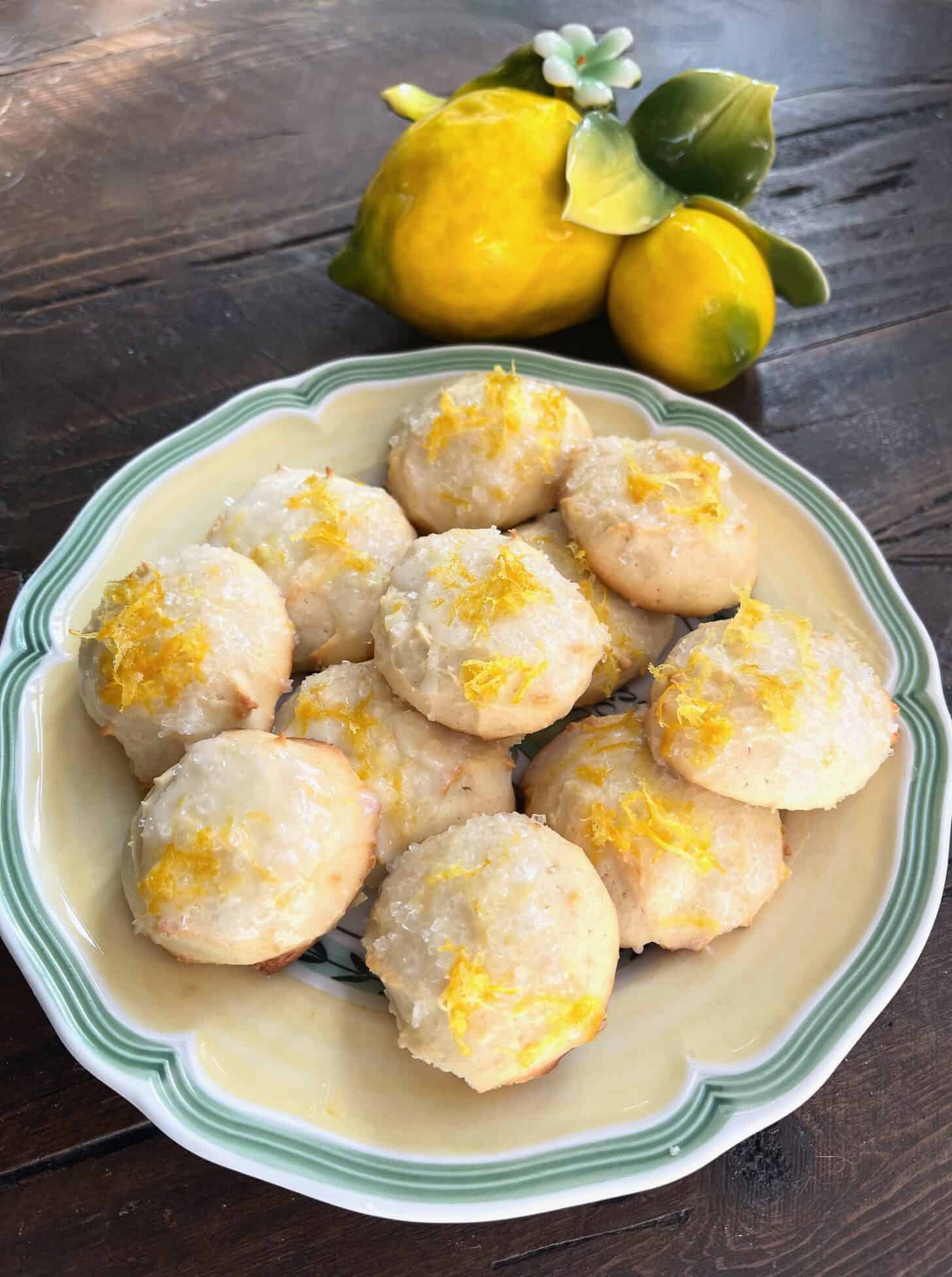 Lemon Ricotta Cookies with Limoncello Glaze | La Bella Vita Cucina