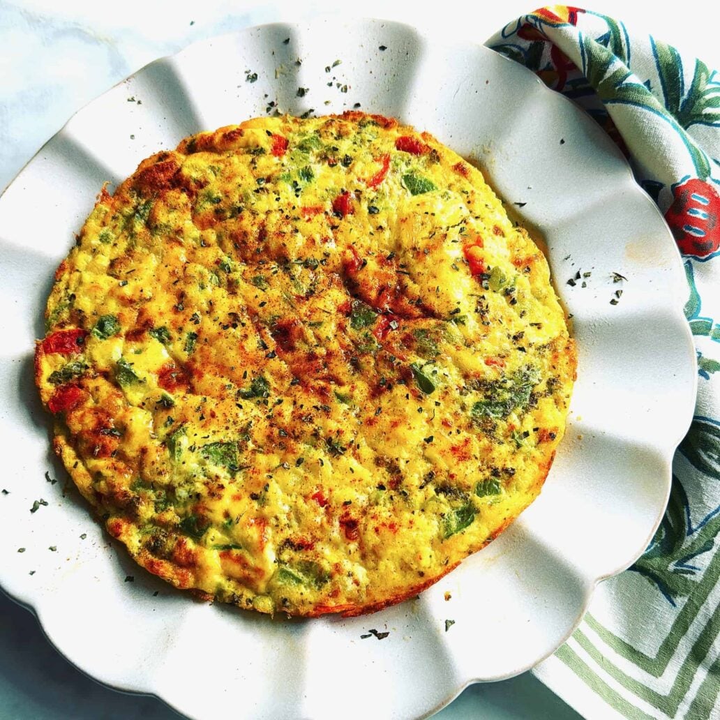 Cheesy Italian Frittata with Peppers ~ Easy | La Bella Vita Cucina