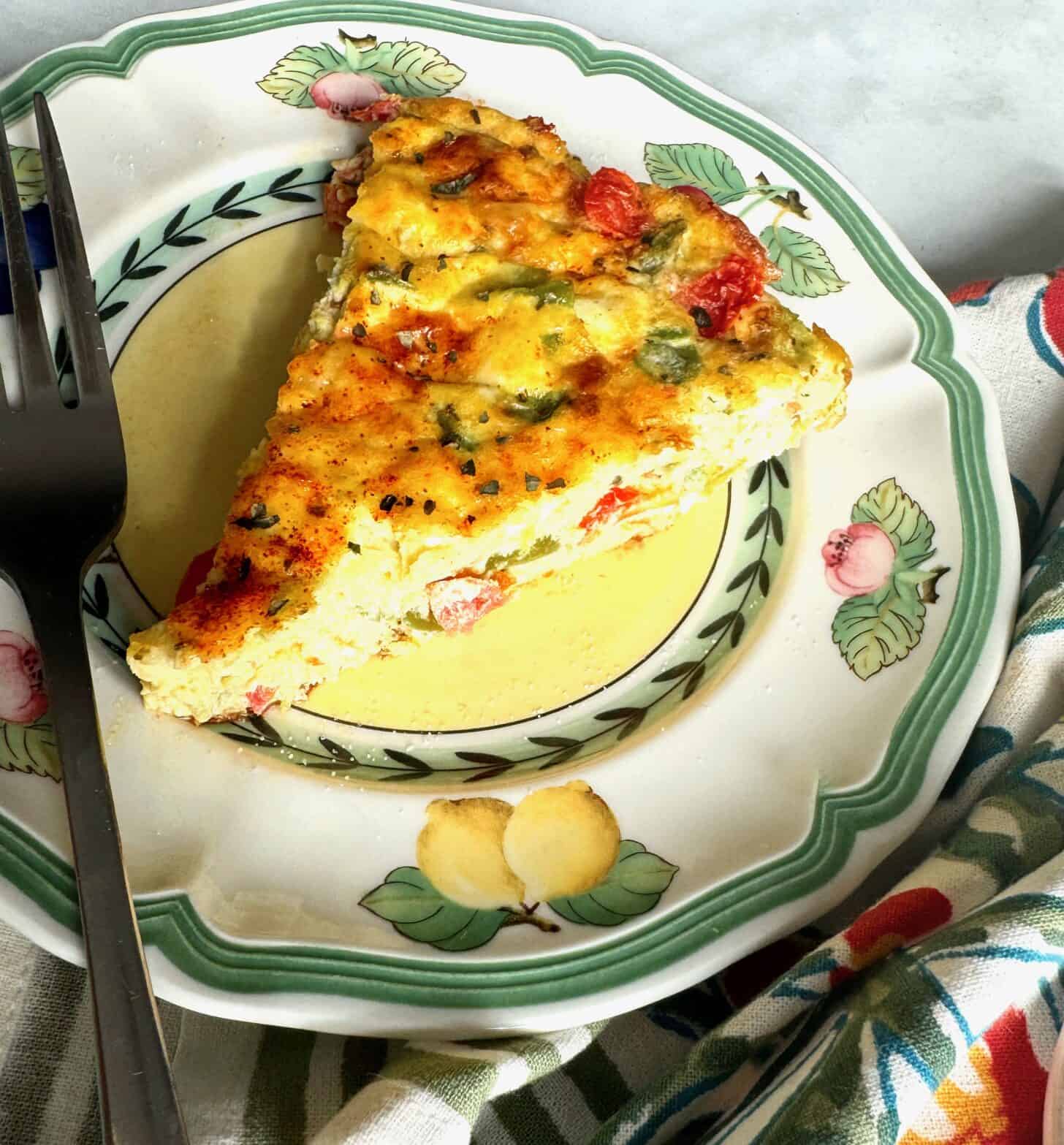 Cheesy Italian Frittata with Peppers ~ Easy | La Bella Vita Cucina