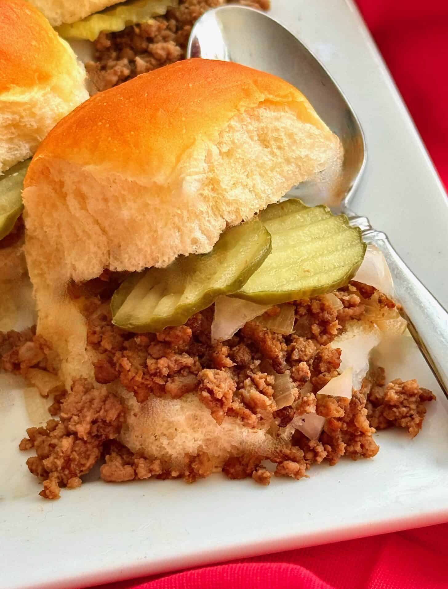 Iowa Maid-Rite Loose Meat Sandwiches {Sliders} | La Bella Vita Cucina